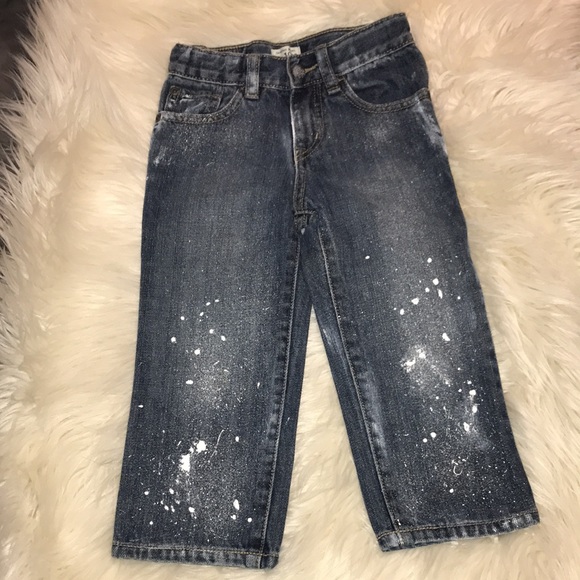 The Children's Place | Bottoms | Boys Denim Blue Jeans With White Paint ...
